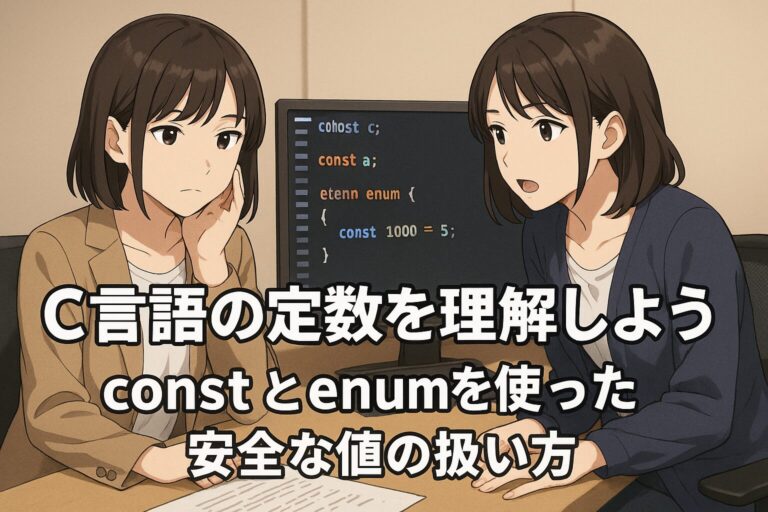 C言語入門｜C言語の定数を理解しよう：const と enum を使った安全な値の扱い方 | C言語入門 PartⅠ | 演習で学ぶプログラミング