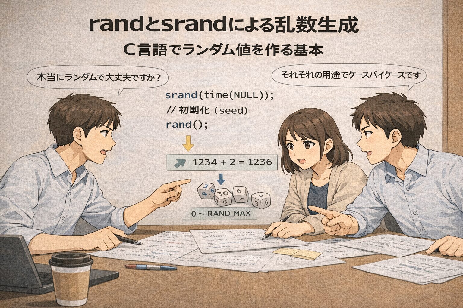 C言語入門｜randとsrandによる乱数生成：C言語でランダム値を作る基本 | C言語入門 PartⅠ | 演習で学ぶプログラミング